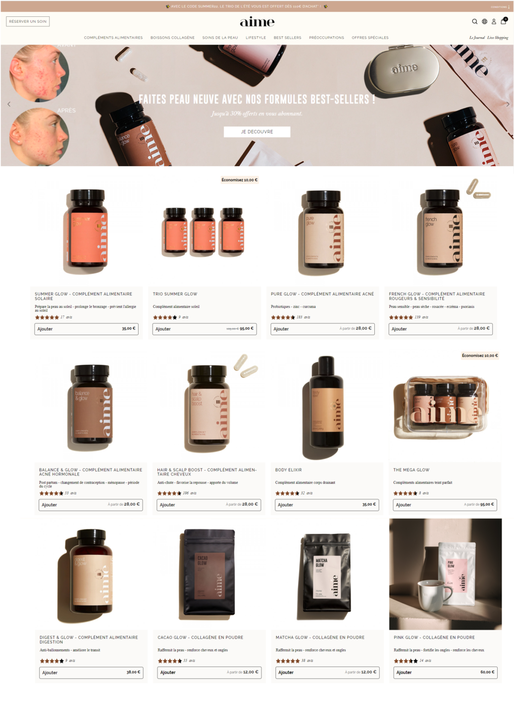ᐅ Aime Skincare - Avis + Code promo sur les cosmétiques Aime